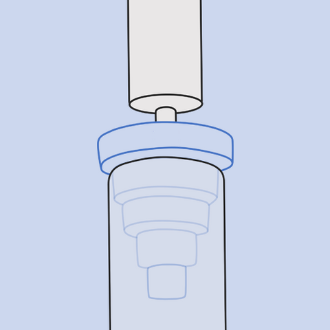 Column Connector to 1/8"OD tubing, female luer to 30/60mL column, PP ...